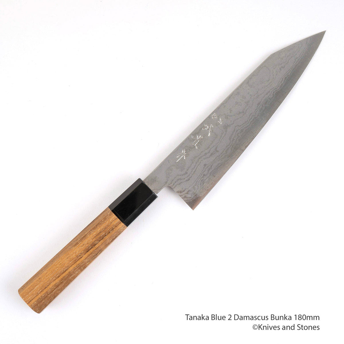 Tanaka Blue 2 Damascus Bunka 180mm – K&S - New York